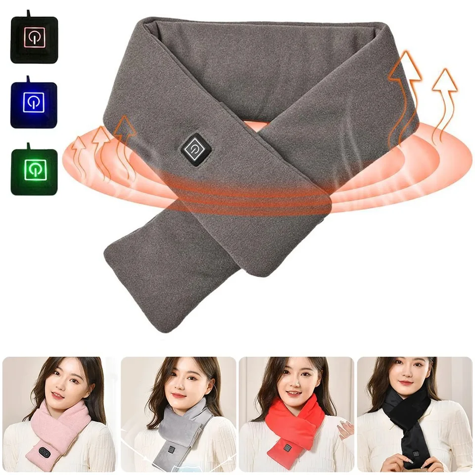 Rechargeable Neck Warmer Heated Scarf For Men Women, Electric USB ...