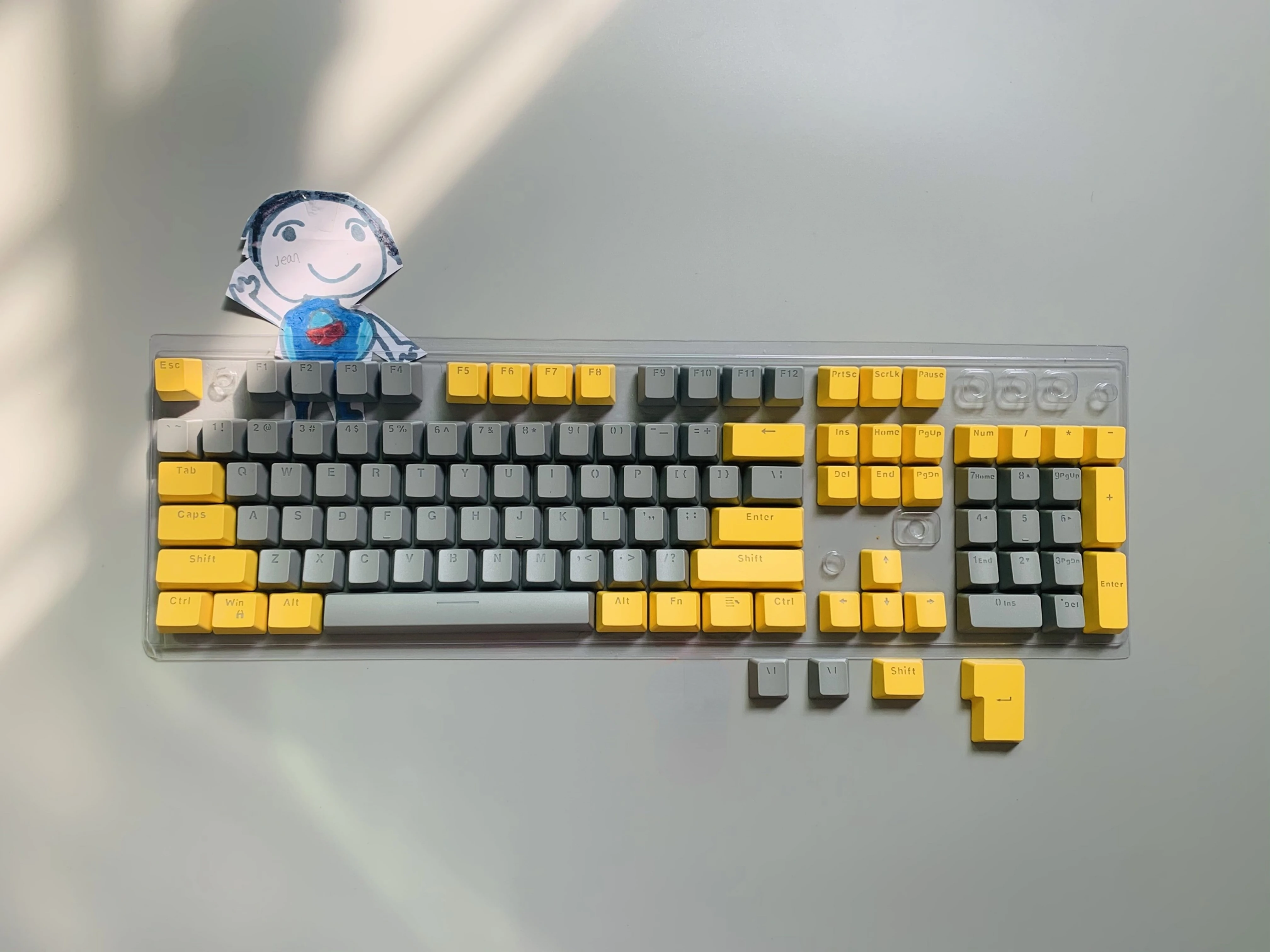 ABS Translucent Keycaps Crosshair Mechanical Keyboard Keycaps 104 Keys ...