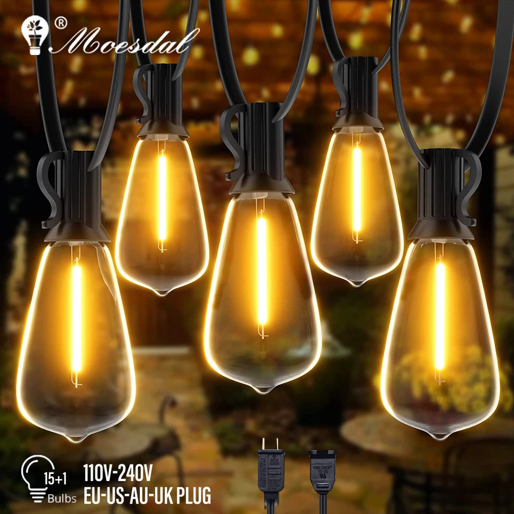 Outdoor-LED-String-Lights-IP65-Waterproof-ST38-Vintage-Fairy-Lights-for ...