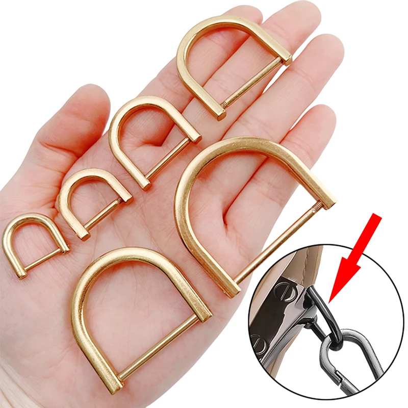 Open Screw D Ring Buckle Shackle Clasp for Leather Craft Bag Strap Belt ...