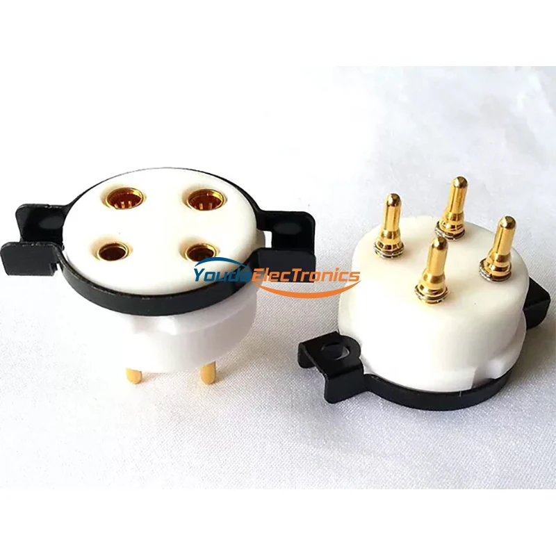 1PC-EIZZ-4-pin-4pins-Telflon-Vacuum-Tube-Socket-for-274A-300A-300B-801 ...