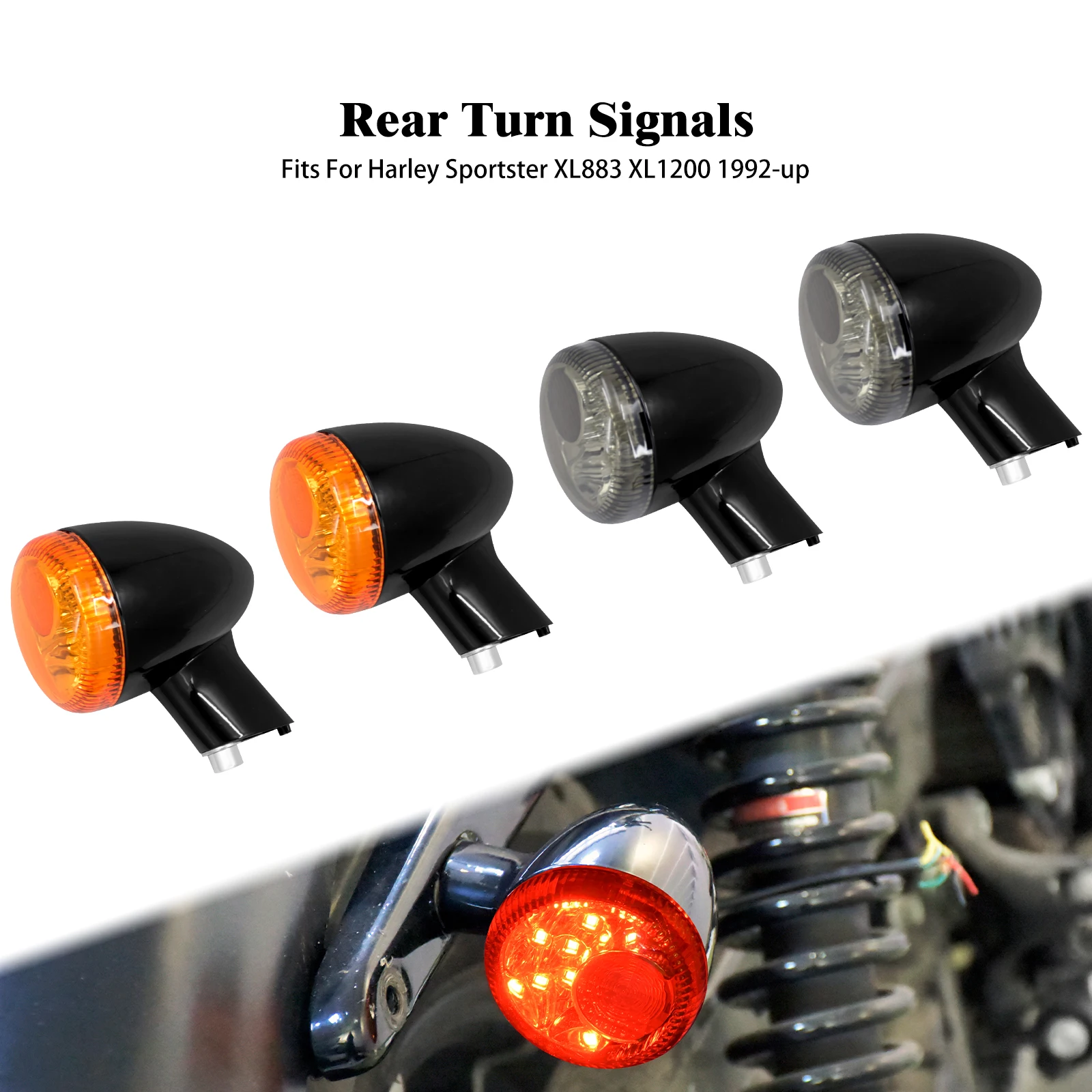 Motorcycle-LED-Turn-Signals-Light-Rear-Brake-Indicators-Lamp-For-Harley ...