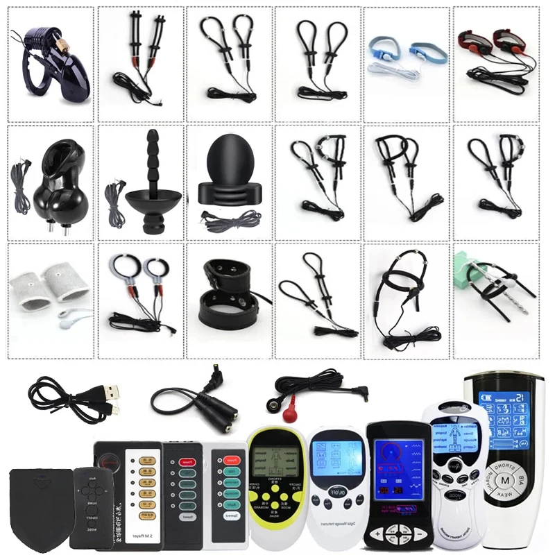 Cavo-Electro-Shock-anello-del-pene-pi-forte-BDSM-Power-Box-elettro ...