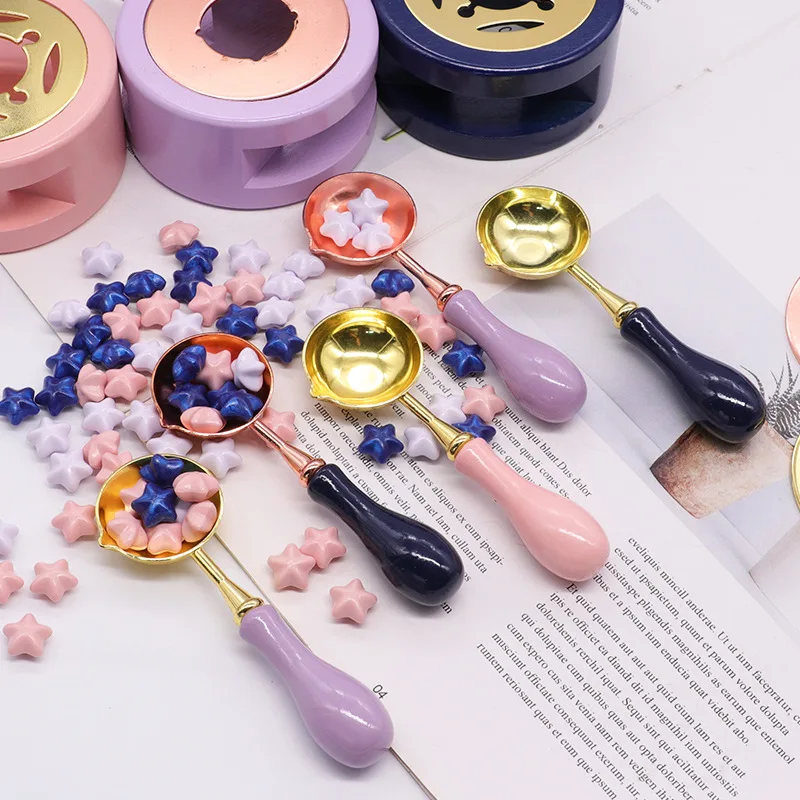 Wooden Handle Fire Lacquer Melting Wax Spoon Fire Lacquer Seal Sealing ...