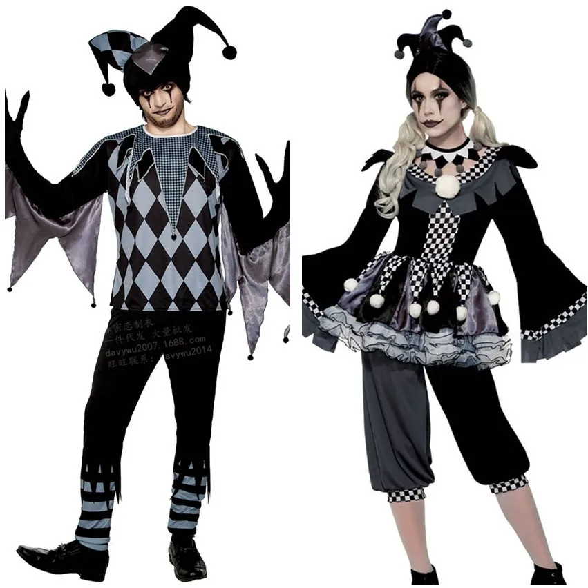 Halloween-Women-Man-Horrifying-Clown-Monster-Ghost-Cosplay-Costume-Ugly ...