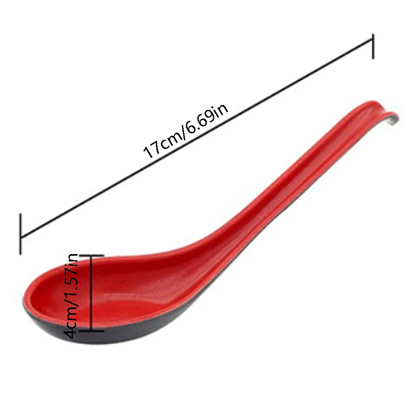 3pcs-or-5pcs-set-Plastic-Soup-Spoon-Red-and-Black-Kitchen-Cooking ...