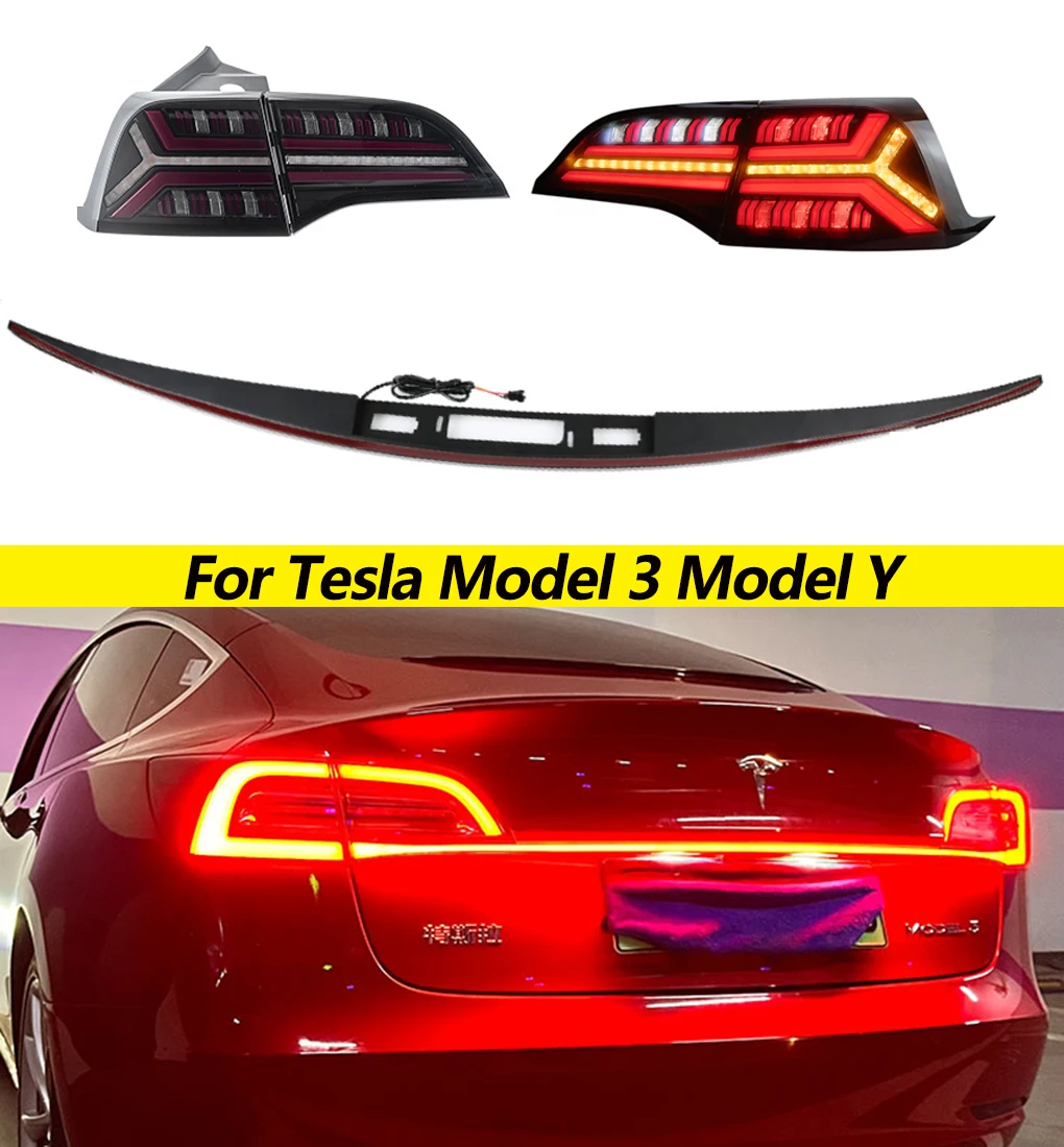 Car-Lamp-For-Tesla-Model-3-Model-Y-2019-2023-Auto-Rear-Brake-Lights ...