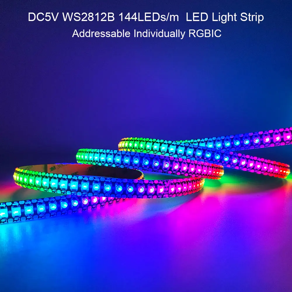 DC5V WS2812B WS2812 144LEDs/m Led Strip Light,5050 RGBIC Individually ...