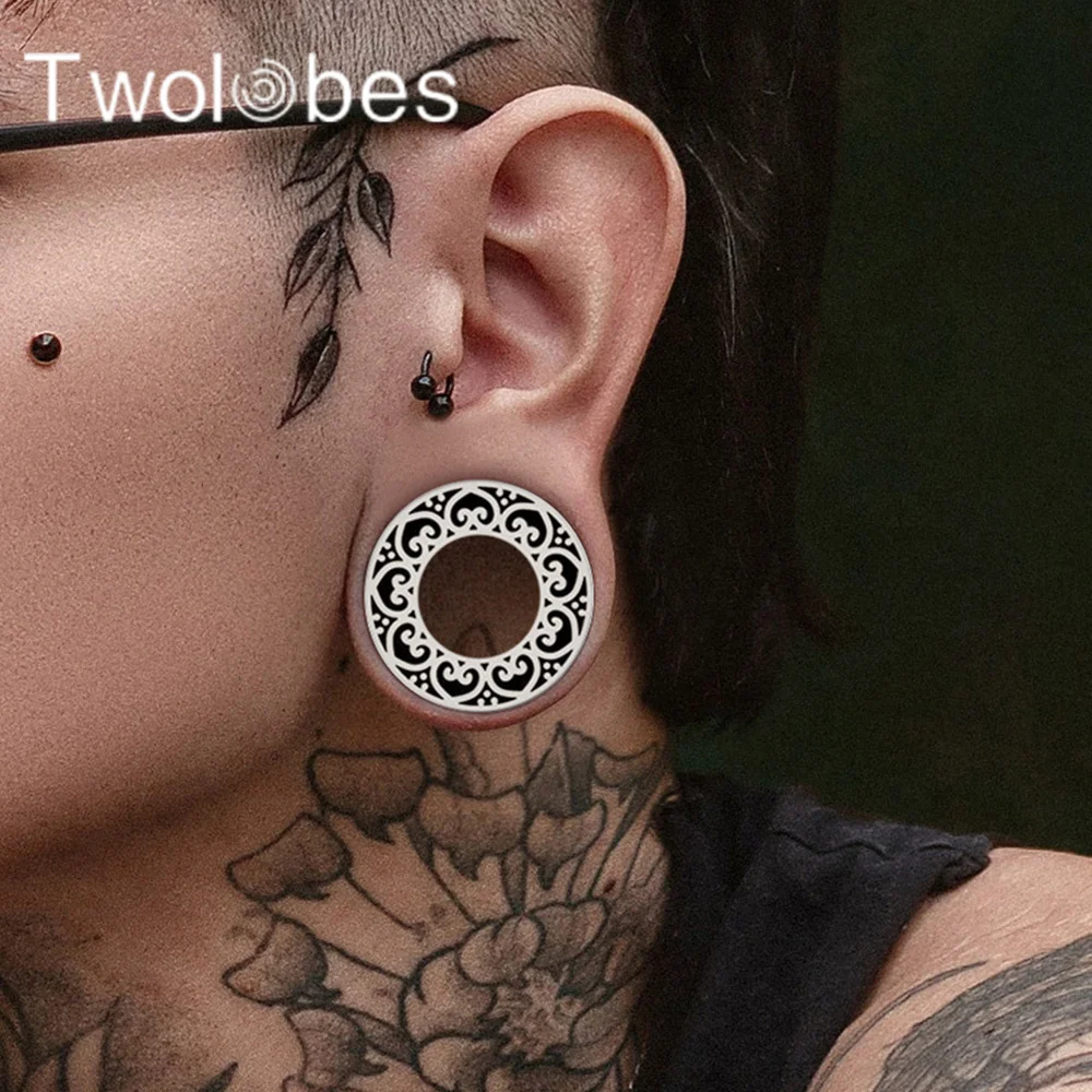 Twolobes-2PCS-Daily-Ear-Gauges-316-Stainless-Steel-Plugs-Tunnels ...