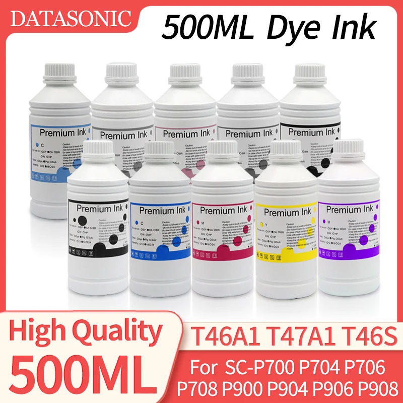500ML-T47A1-T46A1-T46S-Dye-Ink-For-Epson-SureColor-SC-P700-P704-P706 ...