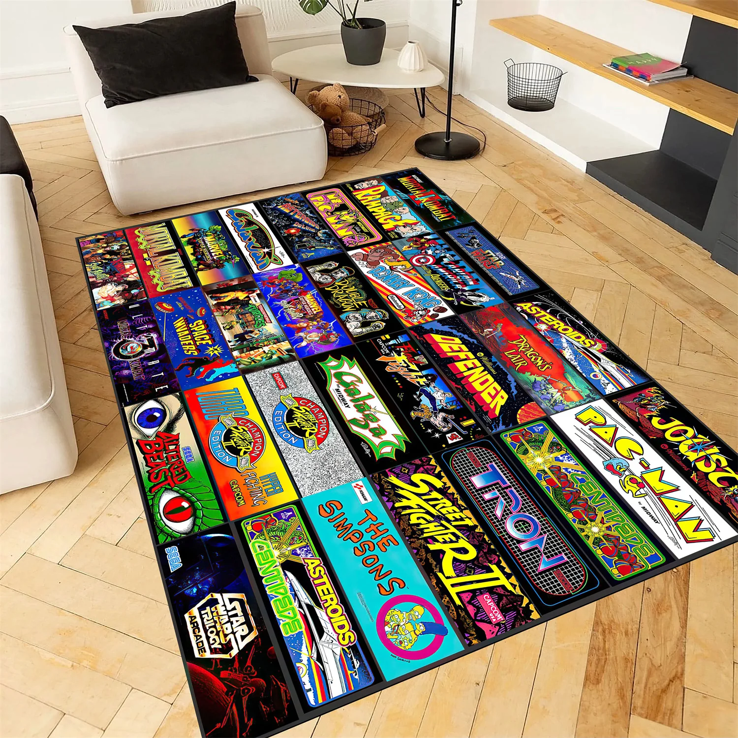 arcade-Game-Rug-retro-Gamer-bedroom-carpet-modern-Game-room-decorative ...