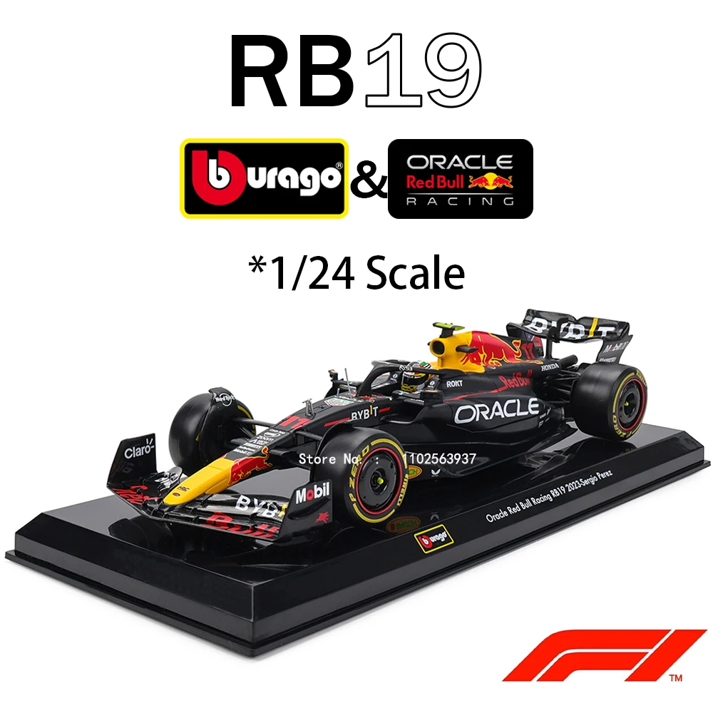 Bburago 1:24 2023 F1 Red Bull RB19 Verstappen # 1 Perez # 11 Alloy Car ...