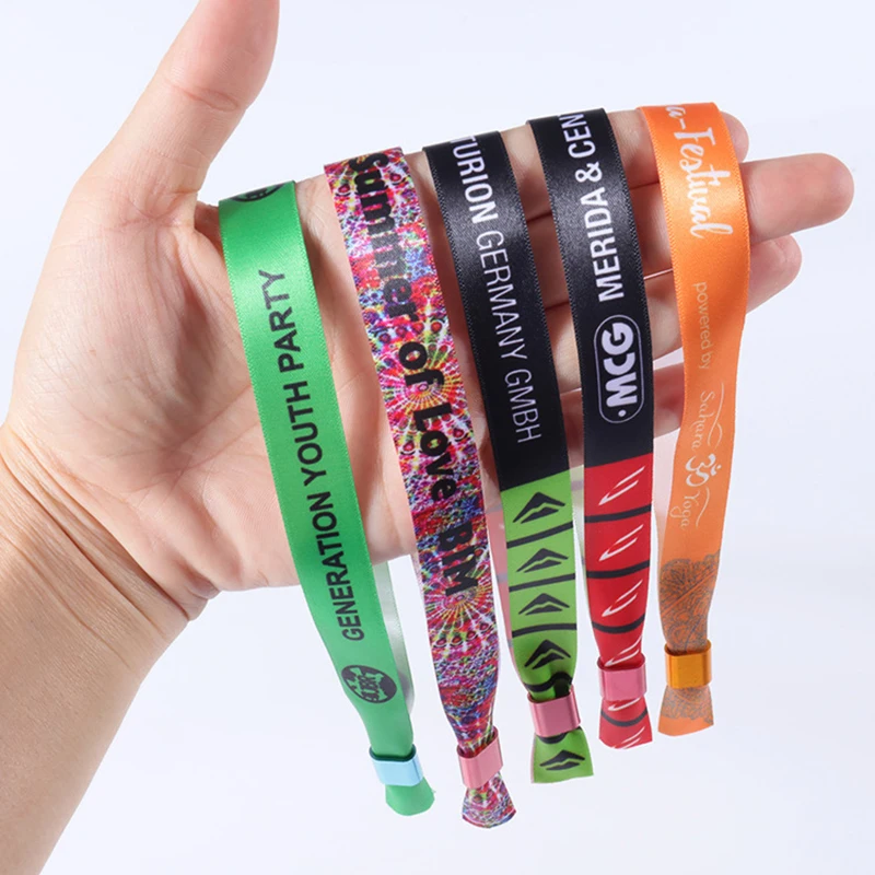 400PCS/lot High Quality Custom Fabric Bracelet Adjustable Polyester ...