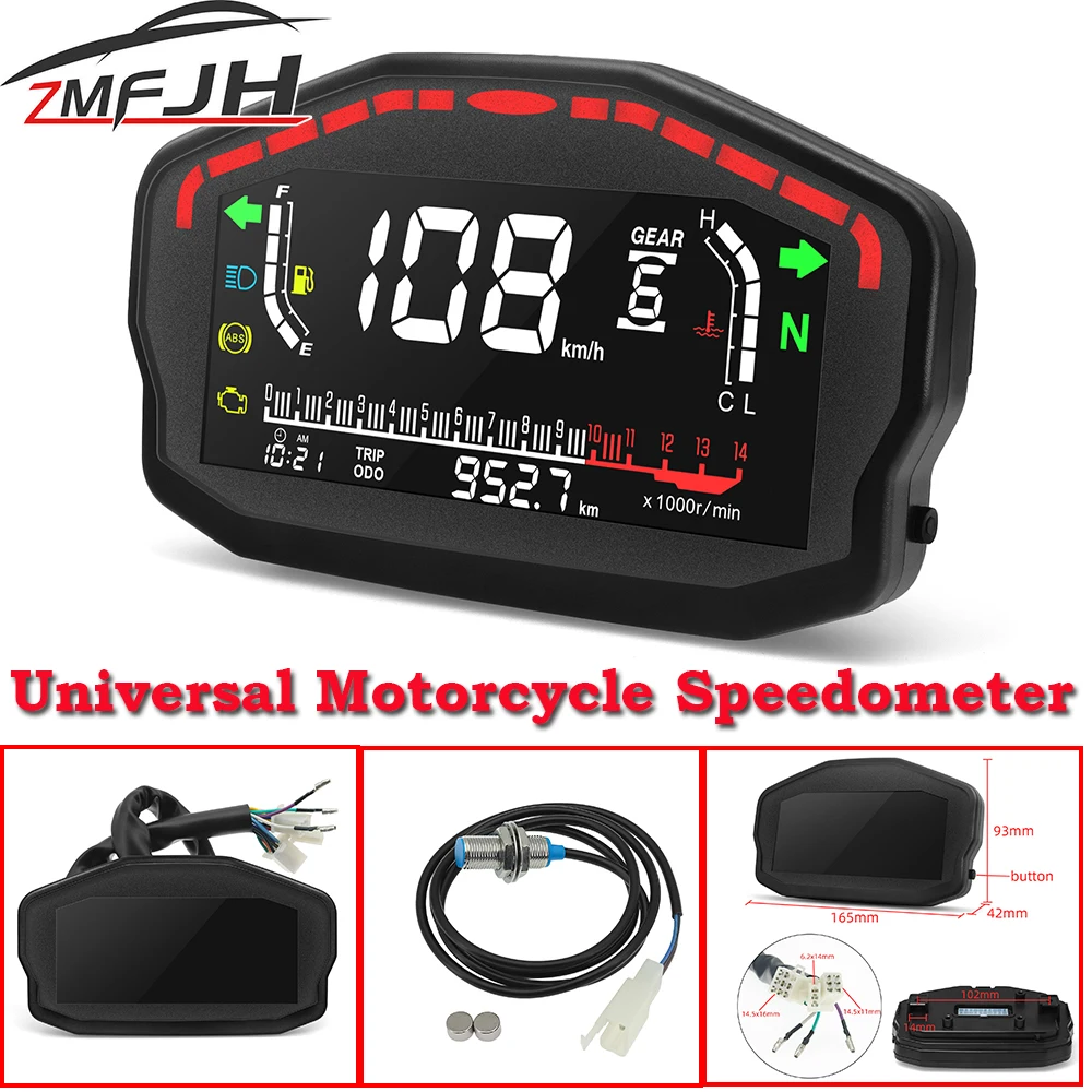 2022-Motorcycle-Universal-LED-LCD-Speedometer-Digital-Backlight ...