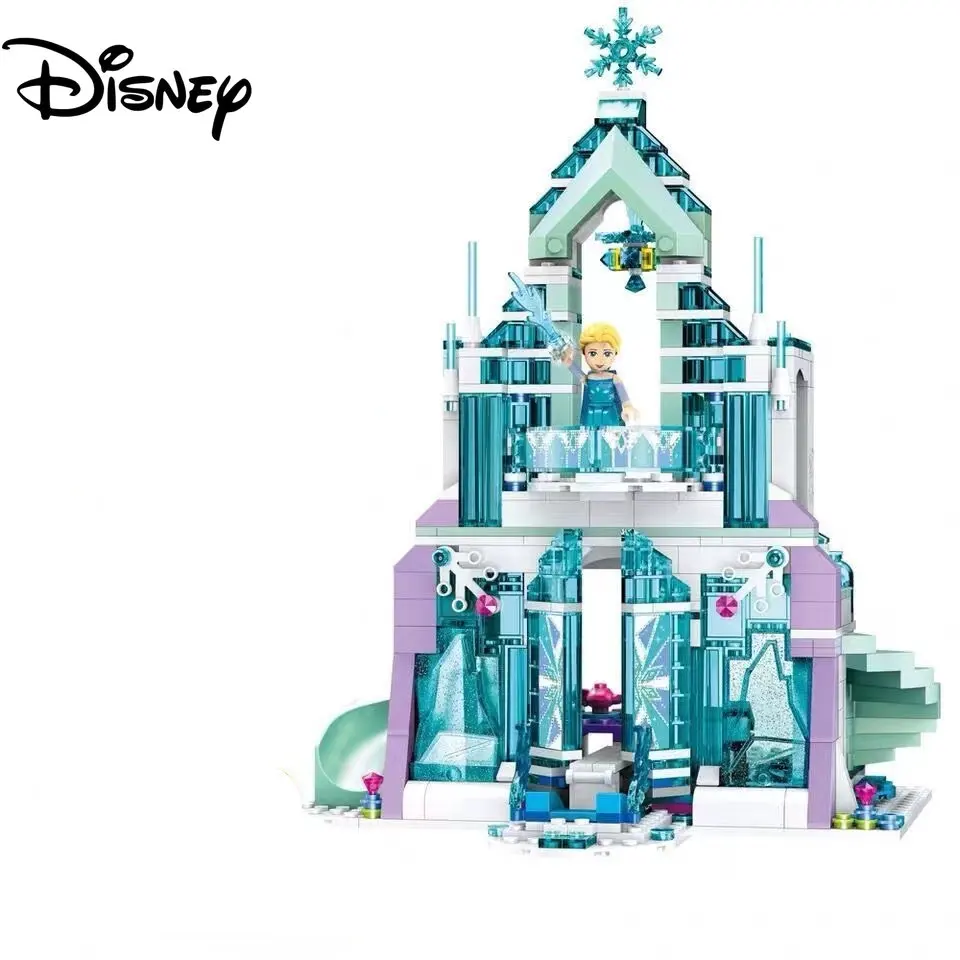Disney Blocks Frozen Princess Elsa Magic Castle Girls Architecture ...