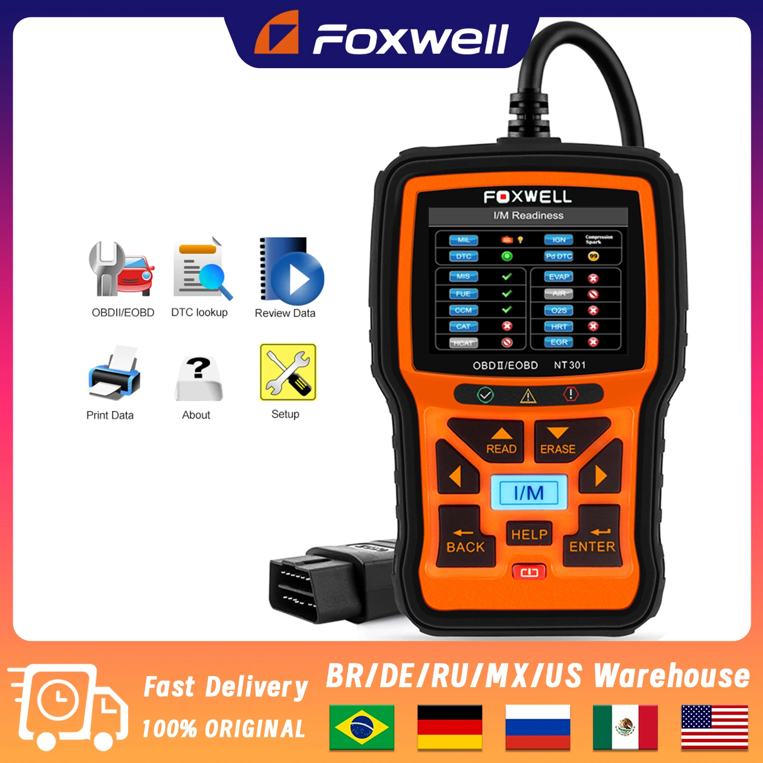 FOXWELL-NT301-OBD2-Scanner-Check-Engine-Code-Reader-Professional-ODB2 ...