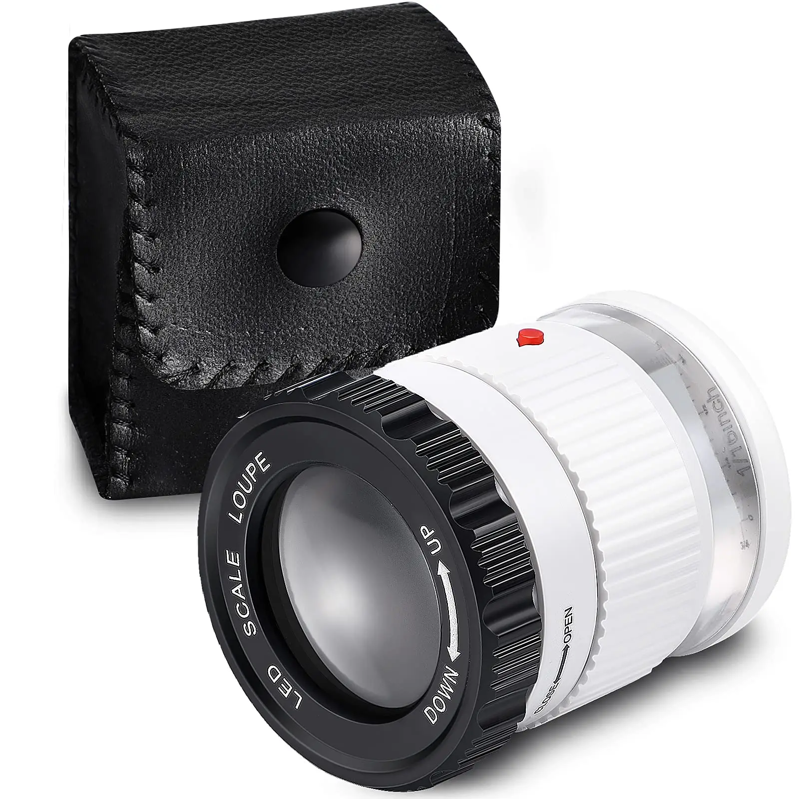 Lupa-de-M-o-Cil-ndrica-com-Escala-Luz-LED-UV-Lupa-Iluminada-Focal-HD ...