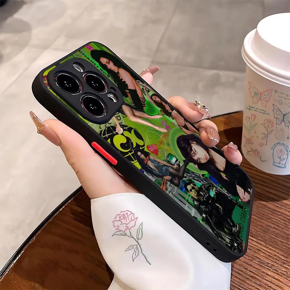 Singer-Charli-XCX-BRAT-Phone-Case-Matte-Black-for-iPhone-15ProMax-14-13 ...