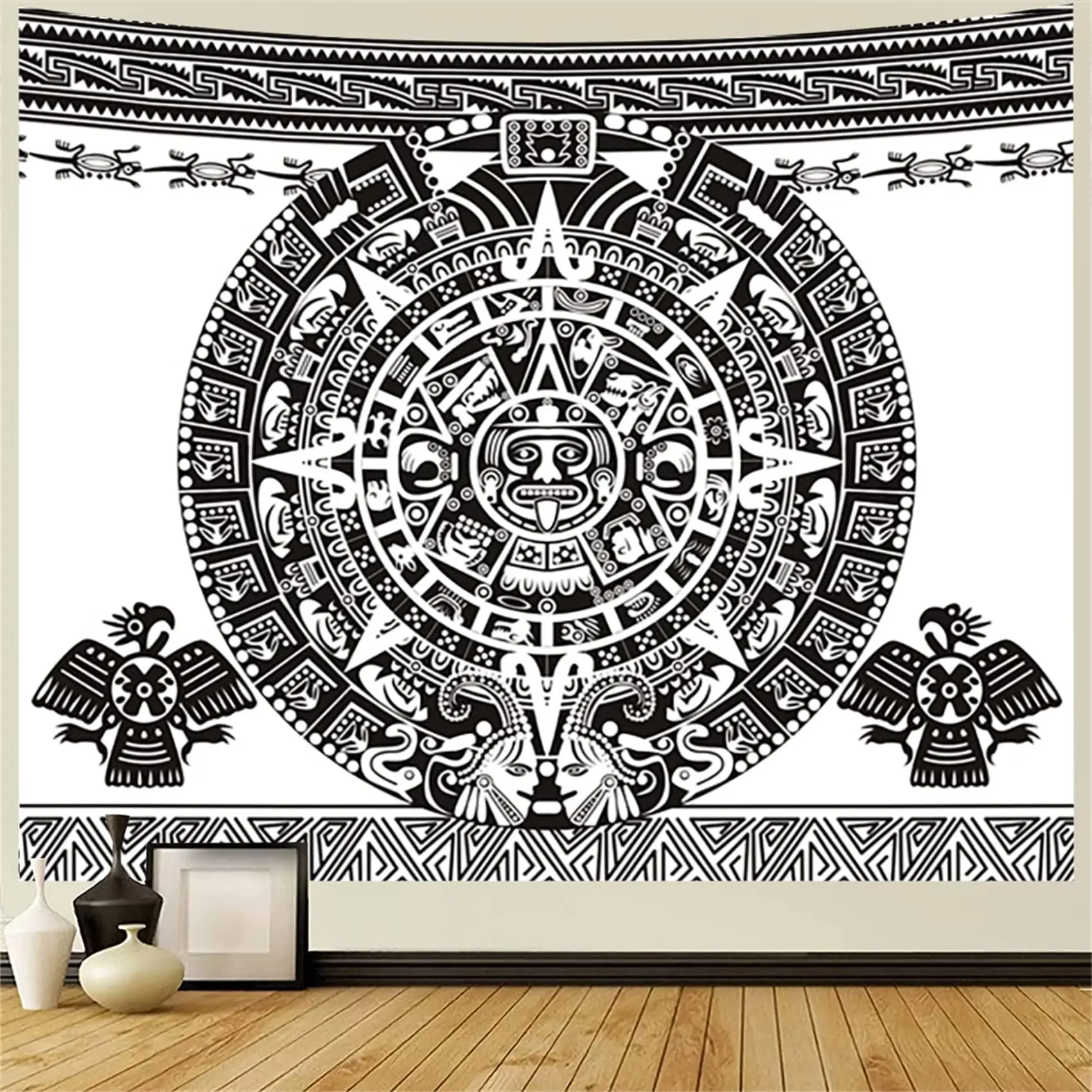 Ancient Aztec Art Black And White