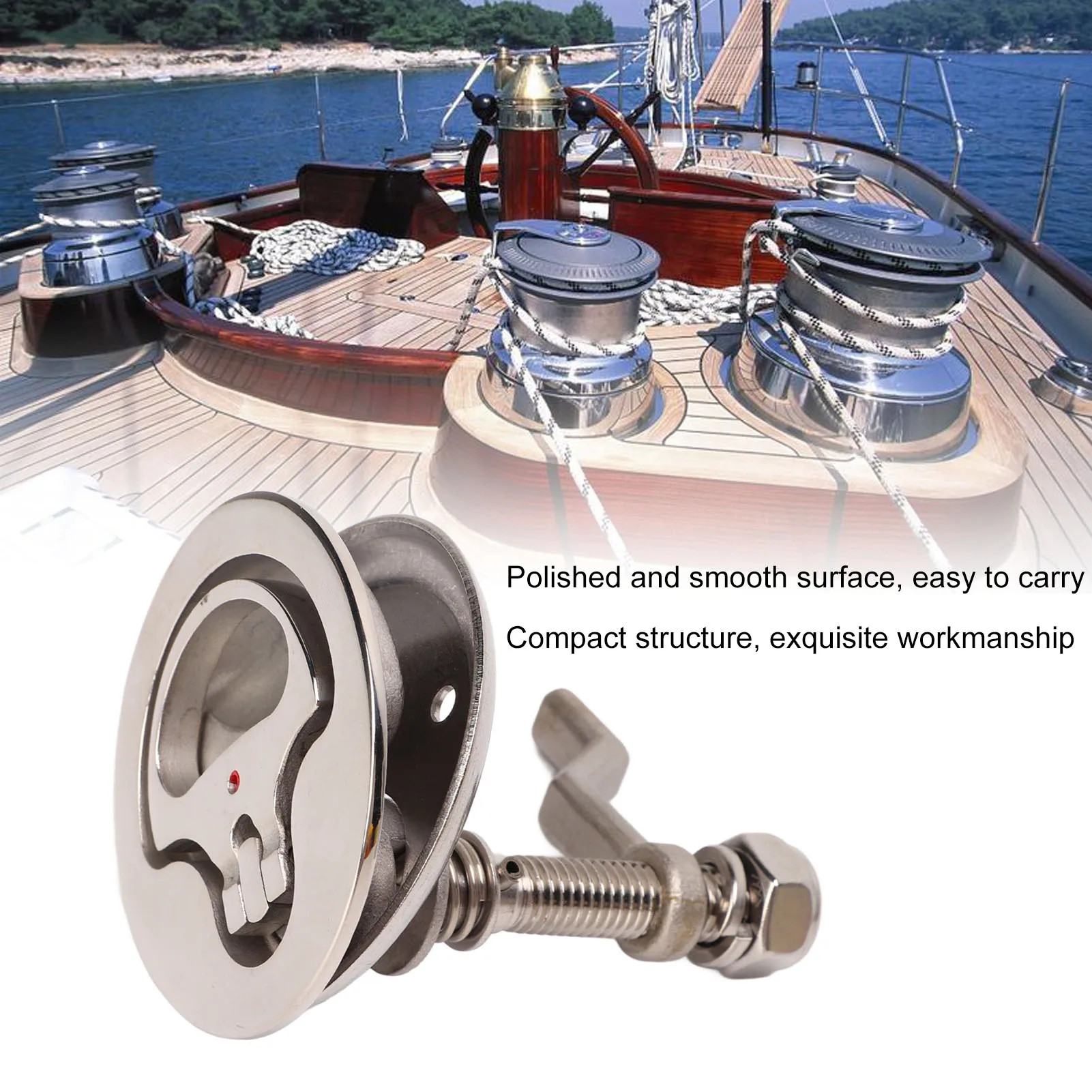 Boat Cam Latch 316 Stainless Steel Polished Adjustable Hatch Latch With ...