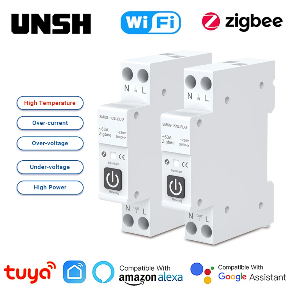 Tuya-WiFi-ZigBee-Smart-Circuit-Breaker-Switch-With-Power-Metering-1P ...