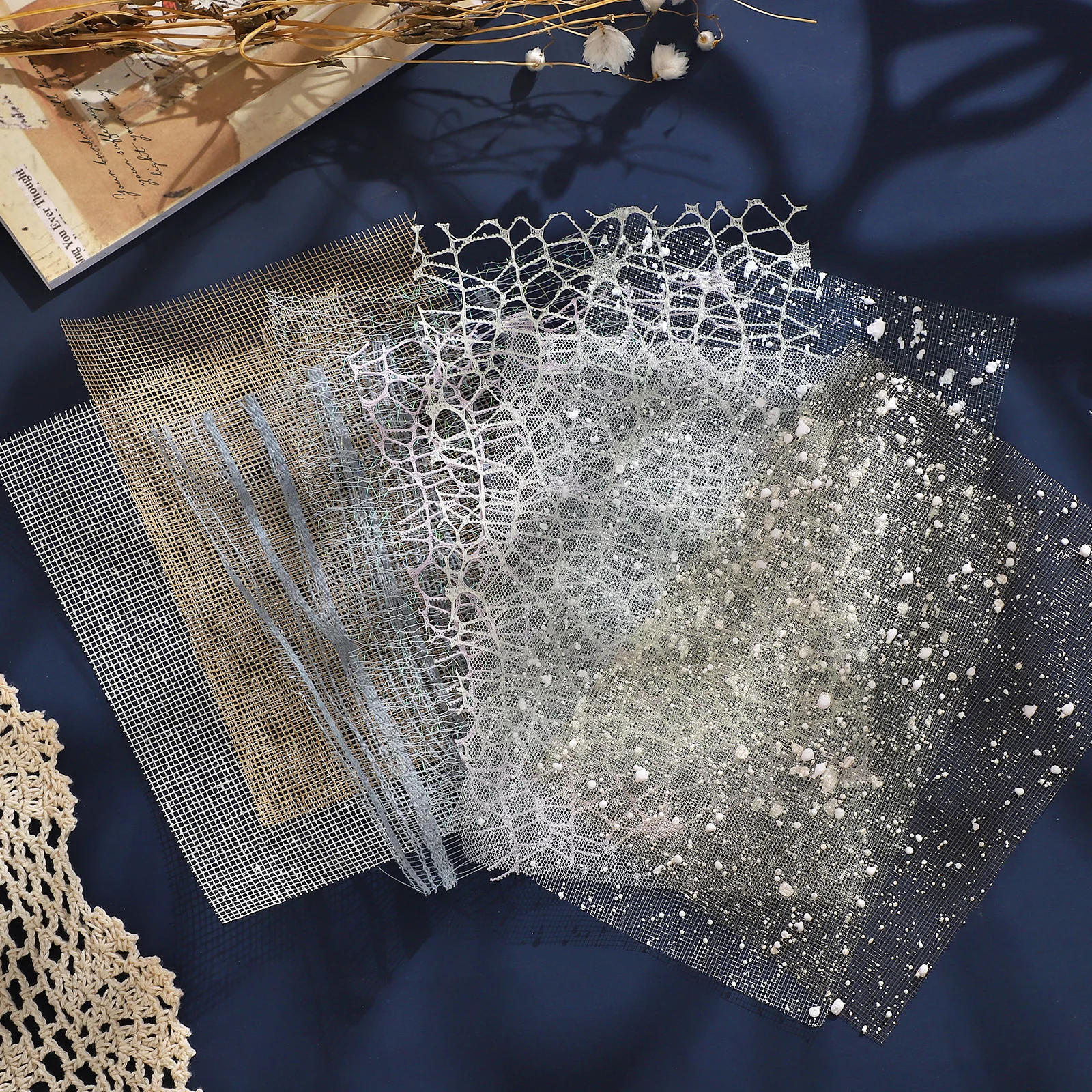 JIANWU A5 10 Sheets Mesh Gauze Transparent Journal Special Material ...