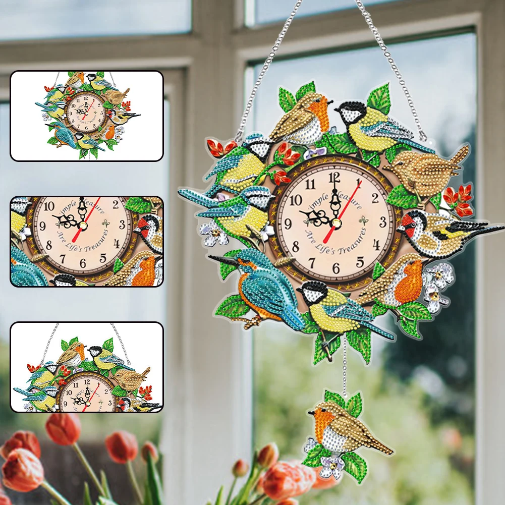 Acrylic-Special-Shaped-Animals-Colorful-Crystal-Diamond-Clock-DIY ...