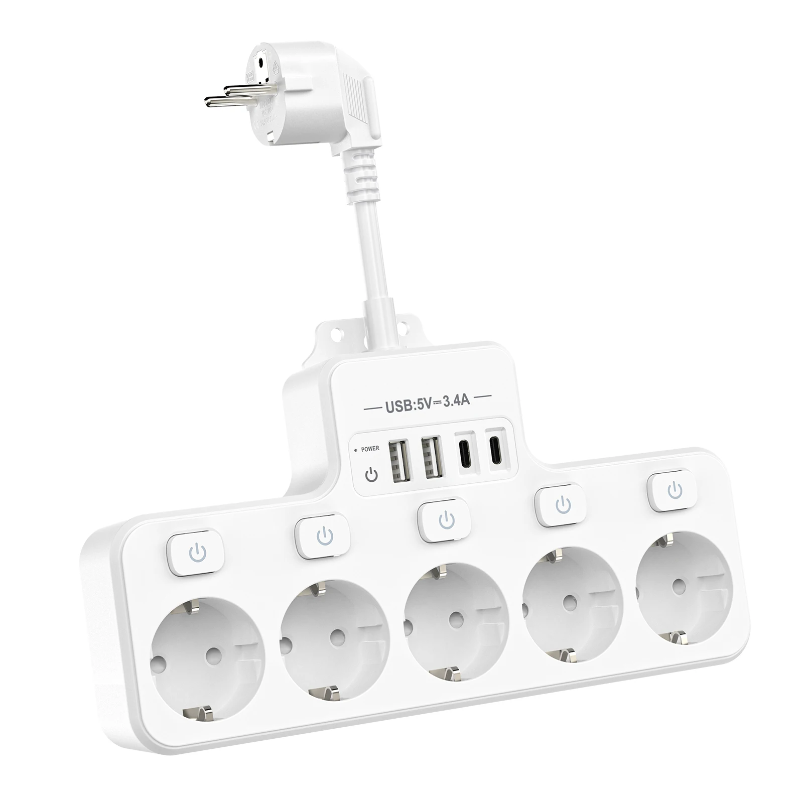 4000W-16A-EU-Multi-Contact-Plug-Power-Plate-Multi-Function-Socket-with ...