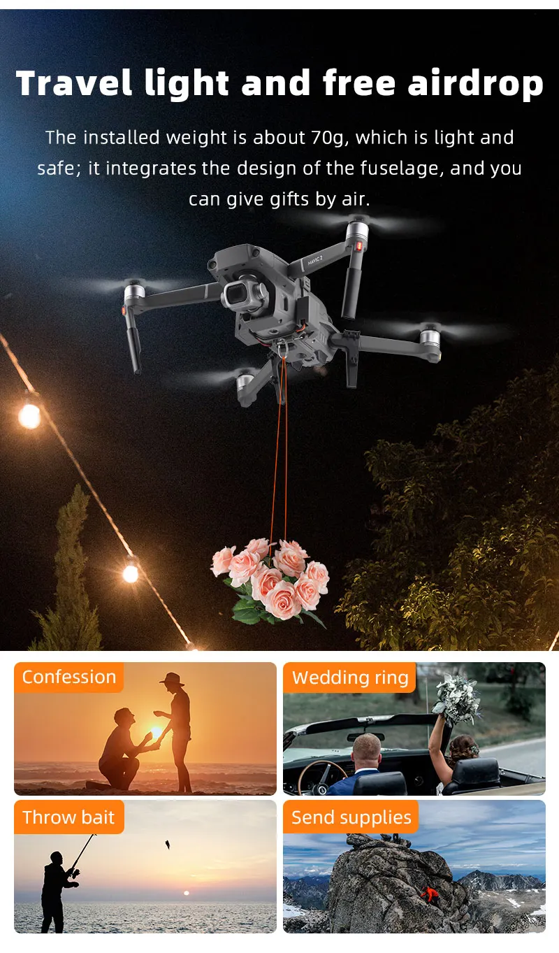 Pour Mini 3 Pro - Système de Lanceur de Drone, Dispositif de étiez ération'Airdrop, Distributeur ...