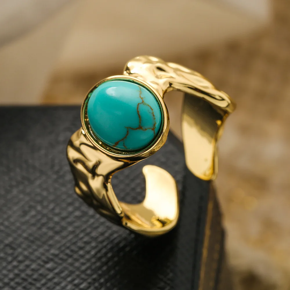 Turquoise Opening Finger Rings for Women Bohemia Vintage Boho Classic ...