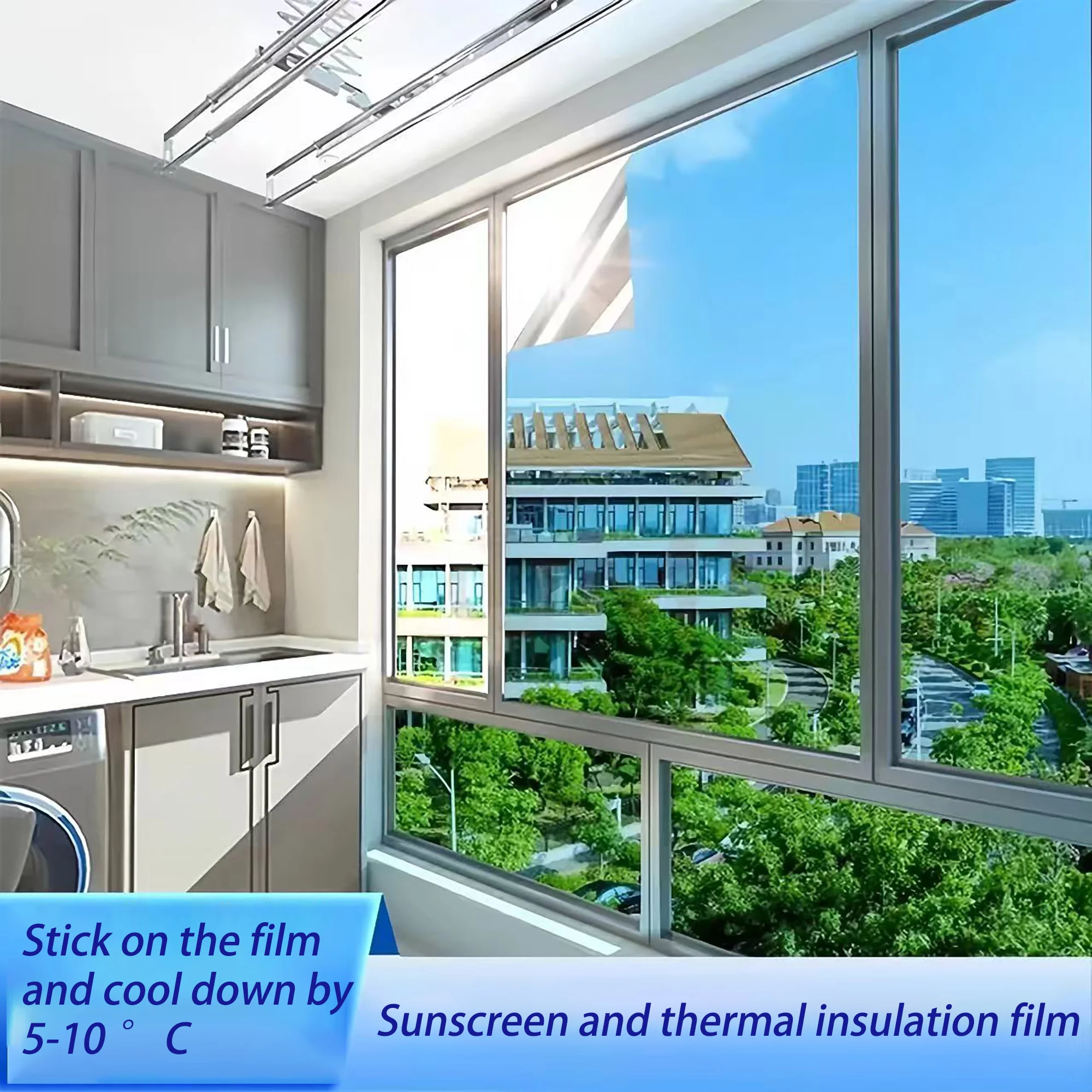 Large size one-way mirror window film anti peeping, sun protection, UV ...