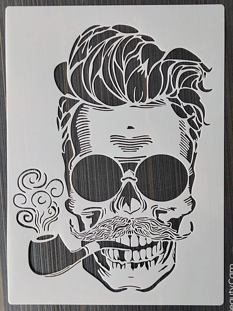 1Pcs21-29Cm-Fashion-Old-Man-DIY-Layering-Stencils-Wall-Painting ...