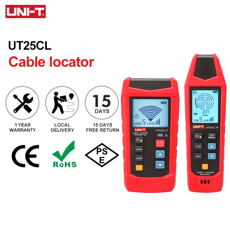 UNI-T-Cable-Locator-UT25CL-Wall-Cable-Detector-Underground-Cable-Finder ...