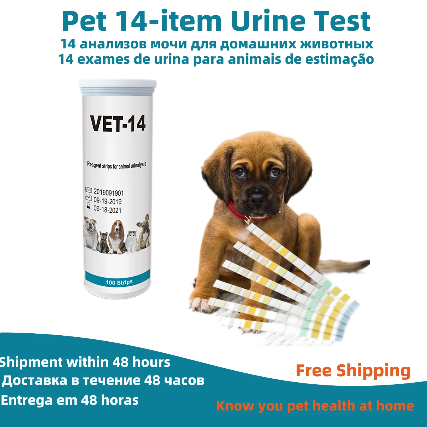 14-Parameters-Pet-Urine-Test-Strips-100-Pcs-At-Home-Urinalysis-for-Dog ...
