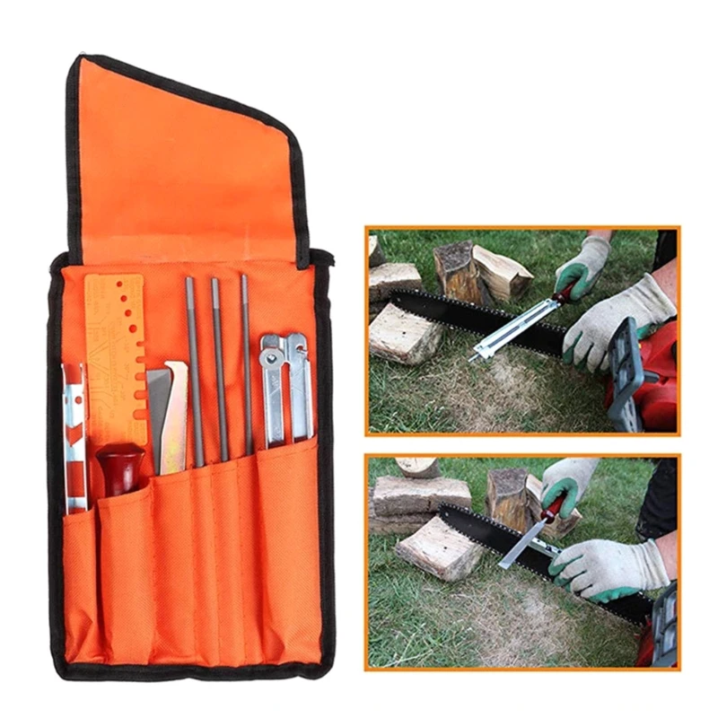 9Pcs-Chainsaw-Sharpener-File-Kits-Flat-5-32-3-16-7-32-Inch-Round-Files ...