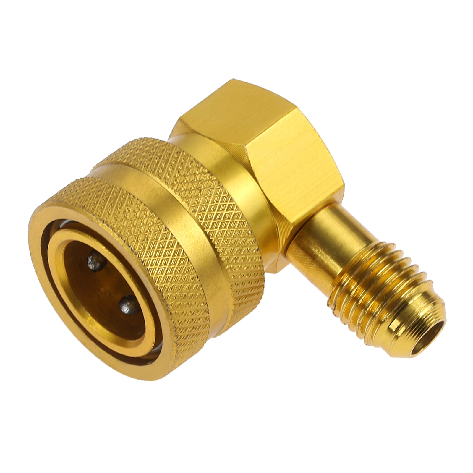 Car-R134A-Refrigerant-Quick-Couplers-Adapter-90-Degree-1-4-SAE-Low-Side ...