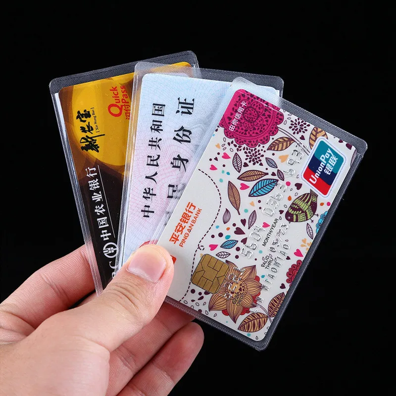 10pcs-lots-Waterproof-Transparent-PVC-Card-Cover-Women-Men-Card-Holder ...