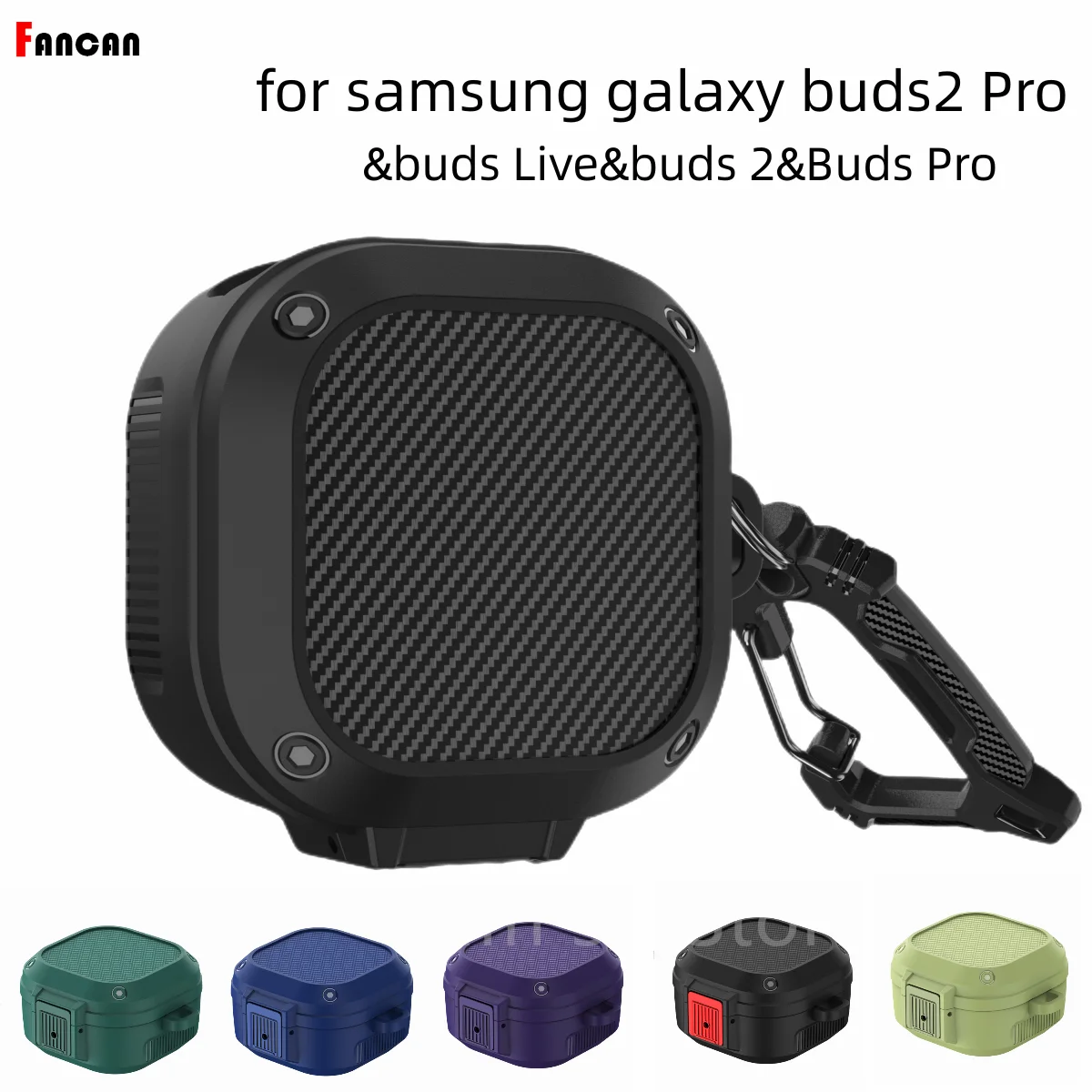 New Carbon fibre Soft TPU [Lock Fit】Case for samsung buds 2 Pro 2022 ...