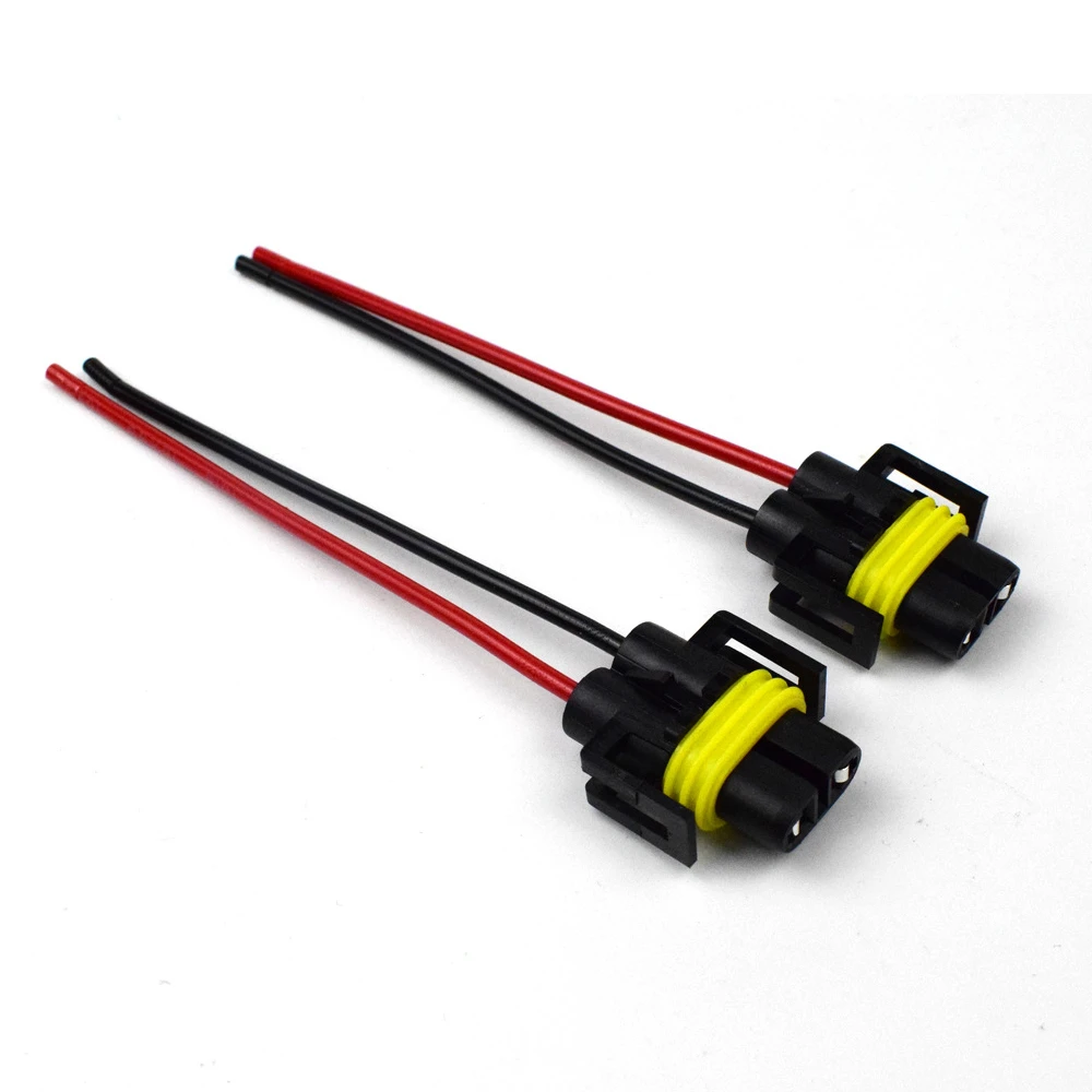 1 Pair H8/H9/H11 Bulb Socket Female Adapter Connector for Headlight Fog ...