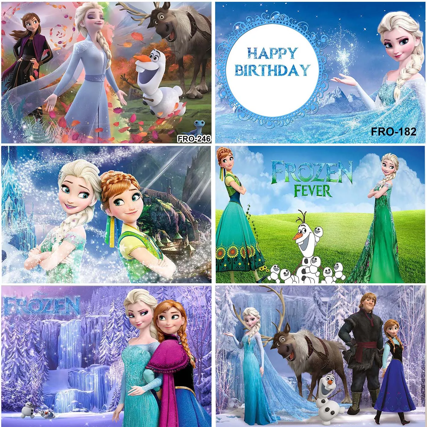 Disney-Backdrops-Elsa-Anna-Birthday-Party-Decoration-Custom-Banner-Baby ...