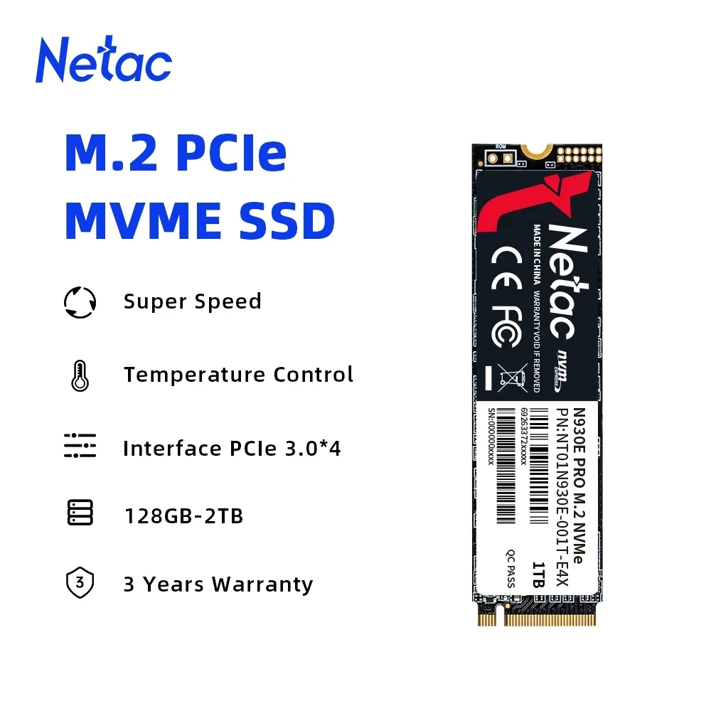 Unidade De Estado Sólido Interna Do M2 Pcie Nvme De Netac M2 Ssd 500gb 128gb M.2 Ssd 250gb 256gb ...