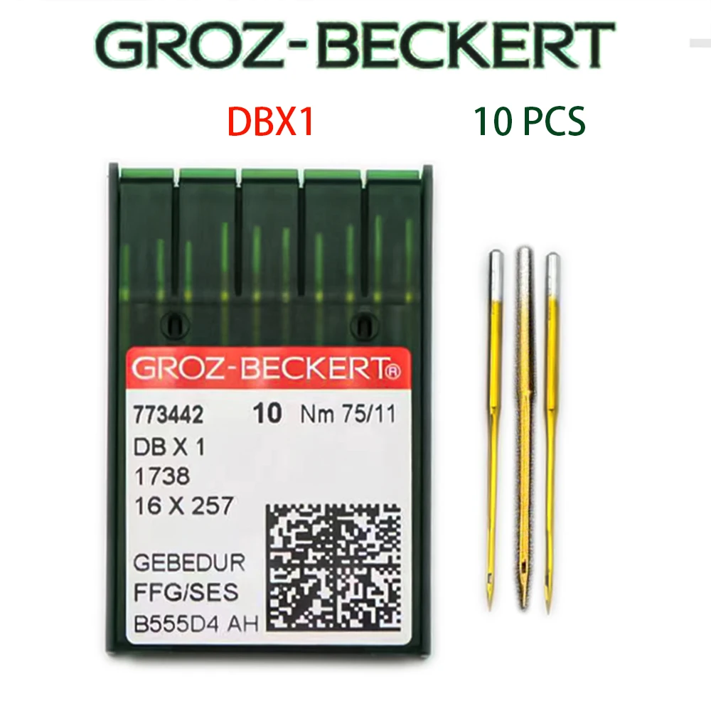Agujas de titanio para máquina de coser, piezas dbx1 a prueba de calor, 10 GROZ BECKERT ...