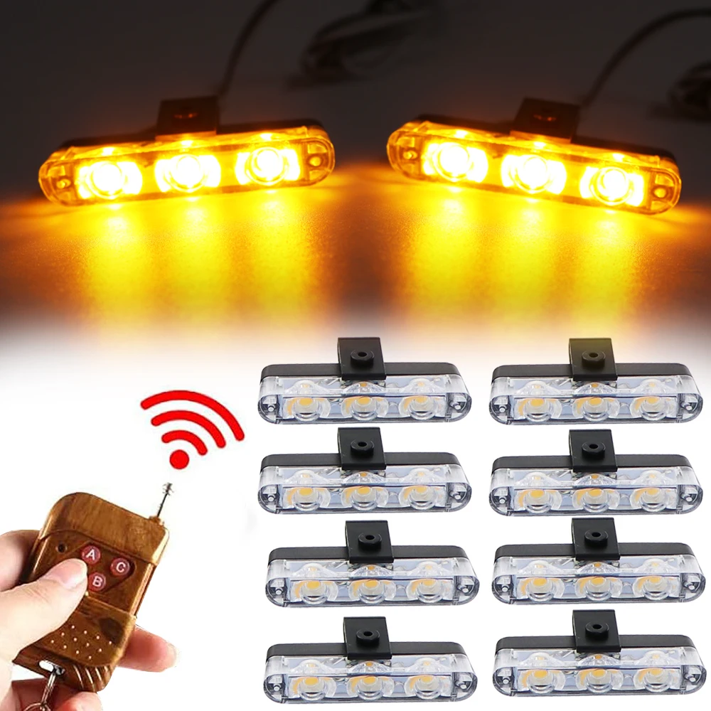4x3-LED-8x3-LED-12V-Stroboscopes-Strobe-Light-Flash-Fso-Police-Light ...