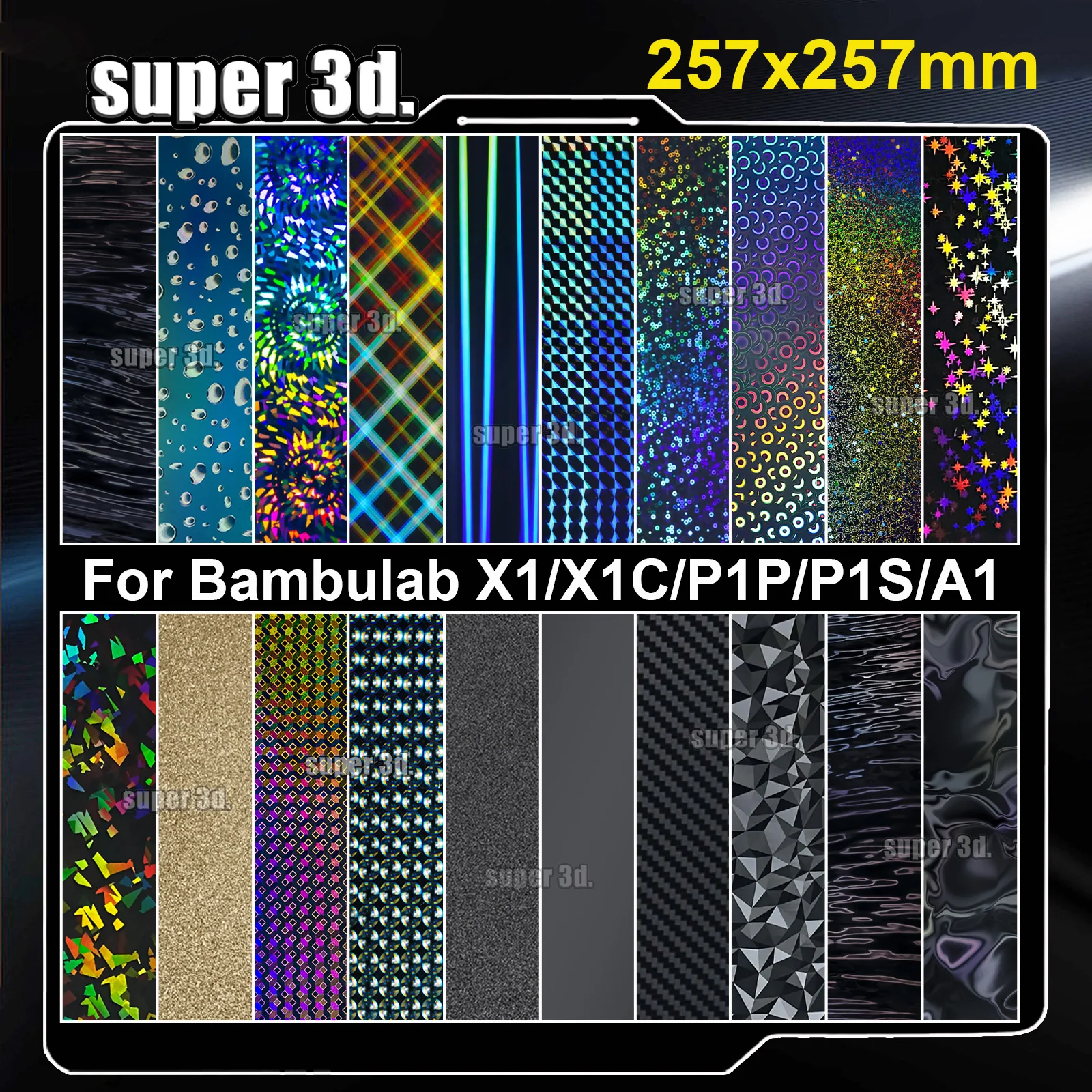 Textured-Smooth-PEI-Plate-300-C-for-Bambu-Lab-X1C-Build-Plate-PEY-P1P ...