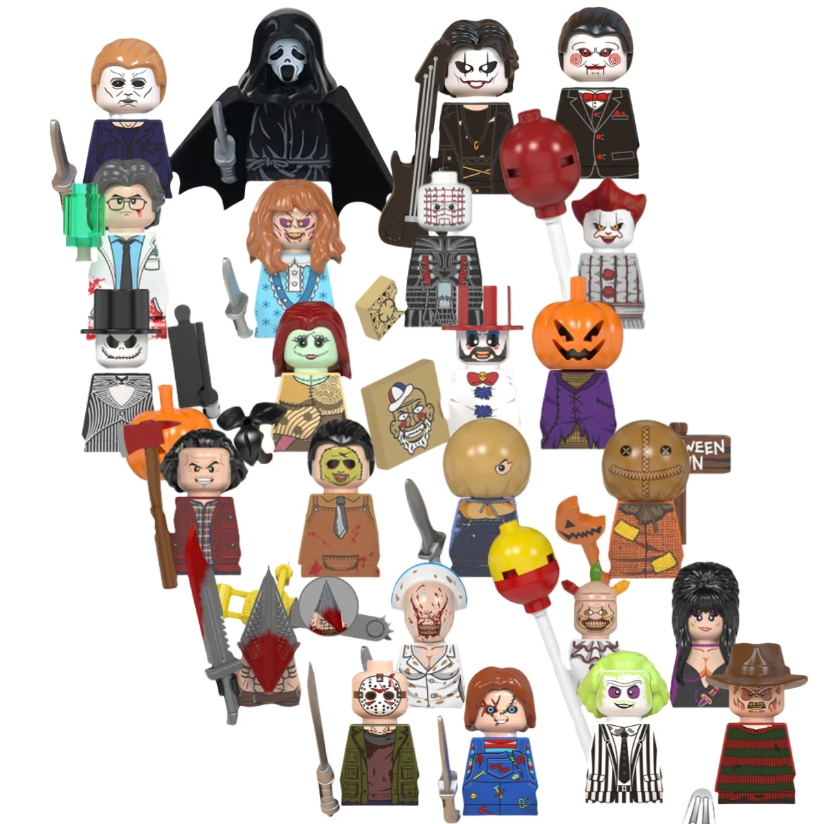 Horror Movie Action Figure Building Blocks Halloween Series Character ...