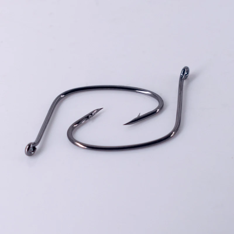 50pcs/pack Hi Carbon Steel Fishing Hooks Sharp Tip Circle Fish Hook ...