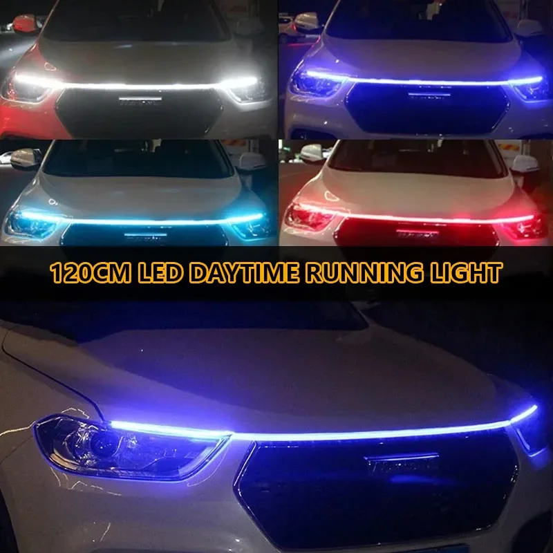 Led Car Hood Light Strip Constant Through-type Auto Modified Front ...