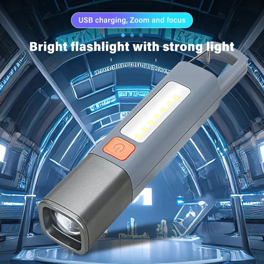 Strong-Lighting-ABS-Flashlamp-USB-Charging-Portable-Outdoor-Small ...