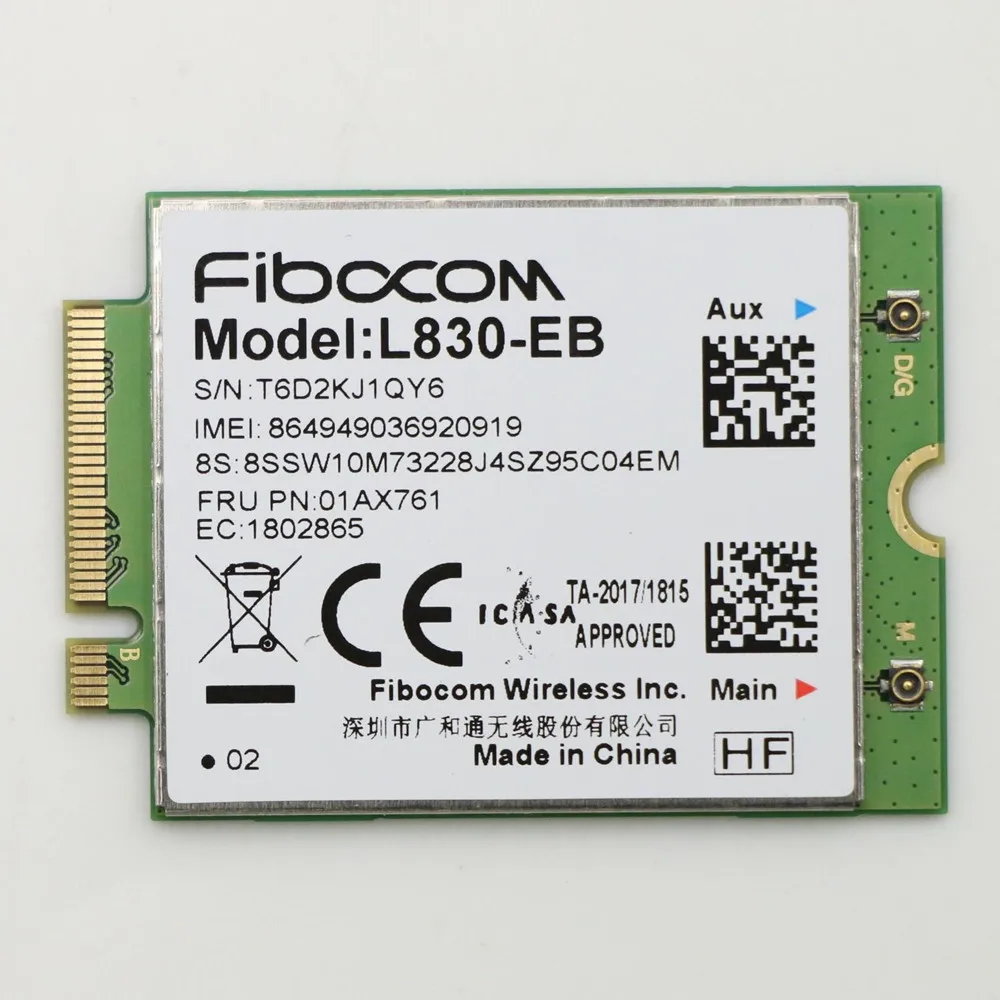 01AX761-Fibocom-L830-EB-WWAN-Card-For-Lenovo-Thinkpad-X280-T480-T490 ...