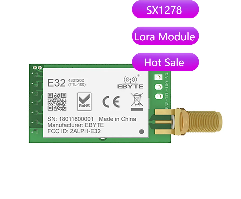 Lora Sx1278 433 Mhz Wireless Rf Module Iot Transceiver Cdsenet E32 ...